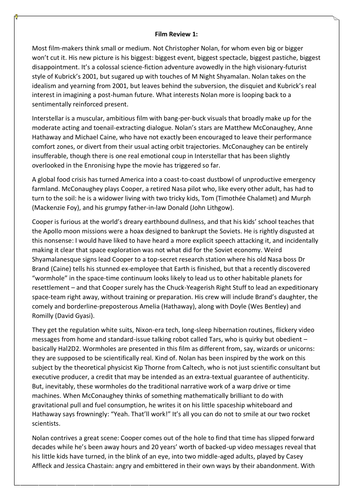 Film reviews | Teaching Resources