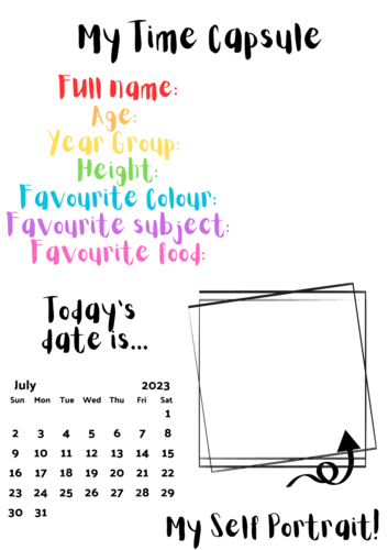 Transition Day Time Capsule | Teaching Resources