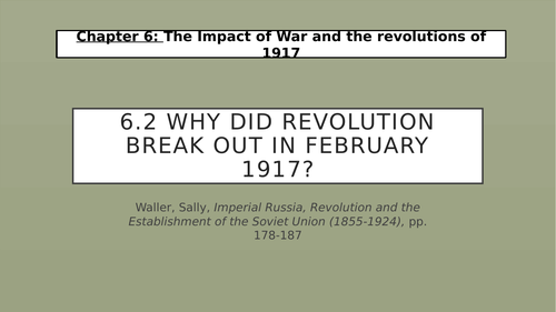 IB History HL- Paper 3: Imperial Russia, Revolution and the ...
