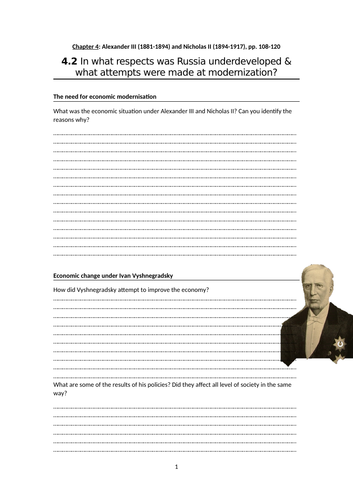 IB History HL- Paper 3: Imperial Russia, Revolution and the ...