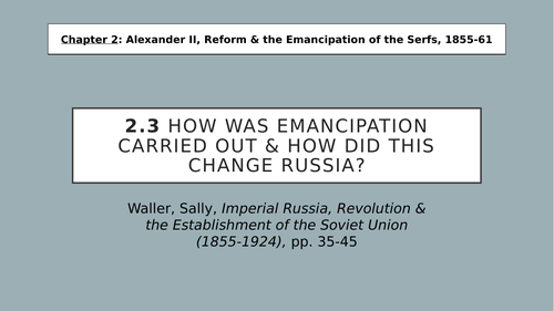 IB History HL- Paper 3: Imperial Russia, Revolution and the ...