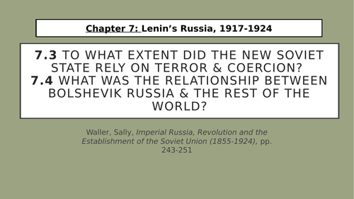 IB History HL- Paper 3: Imperial Russia, Revolution and the ...
