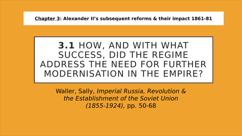 IB History HL- Paper 3: Imperial Russia, Revolution and the ...