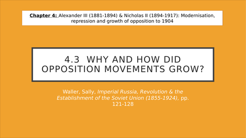 IB History HL- Paper 3: Imperial Russia, Revolution and the ...