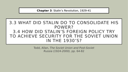 IB History HL: Paper 3: The Soviet Union and post-Soviet Russia (1924 ...