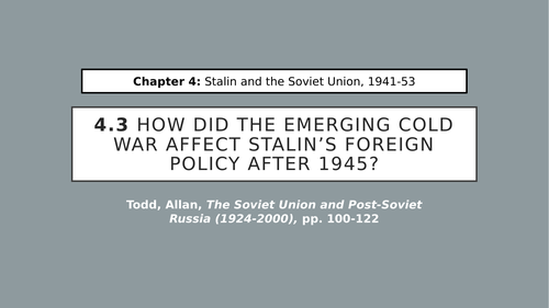 IB History HL: Paper 3: The Soviet Union and post-Soviet Russia (1924 ...