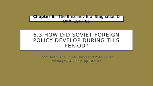 IB History HL: Paper 3: The Soviet Union and post-Soviet Russia (1924 ...