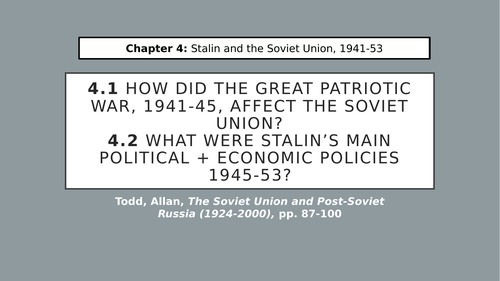 IB History HL: Paper 3: The Soviet Union and post-Soviet Russia (1924 ...