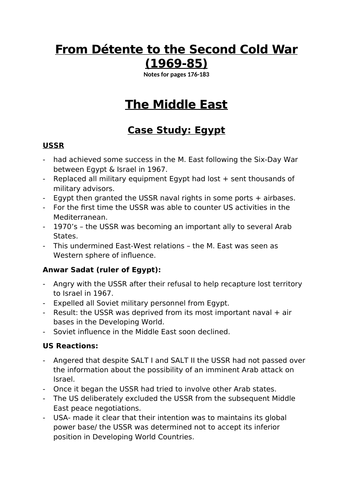 IB History SL and HL Paper 2: Topic 12: Cold War, Superpower Tensions ...