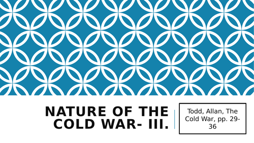 IB History SL and HL Paper 2: Topic 12: Cold War, Superpower Tensions ...