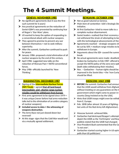 IB History SL and HL Paper 2: Topic 12: Cold War, Superpower Tensions ...