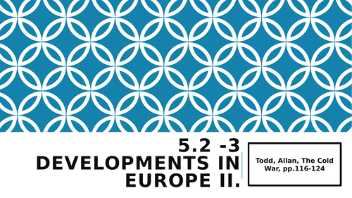 IB History SL and HL Paper 2: Topic 12: Cold War, Superpower Tensions ...