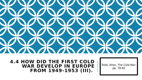 IB History SL and HL Paper 2: Topic 12: Cold War, Superpower Tensions ...