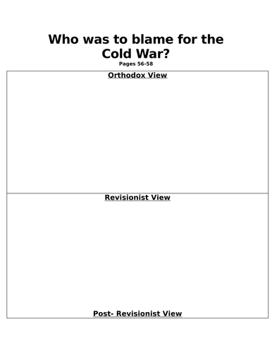 IB History SL and HL Paper 2: Topic 12: Cold War, Superpower Tensions ...