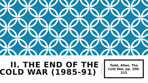 IB History SL and HL Paper 2: Topic 12: Cold War, Superpower Tensions ...
