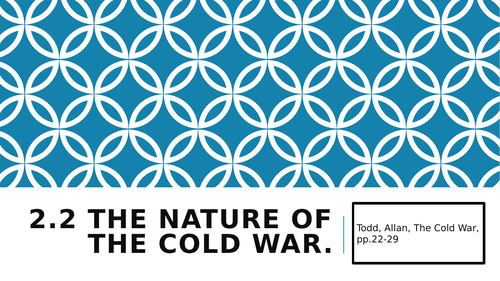 IB History SL and HL Paper 2: Topic 12: Cold War, Superpower Tensions ...