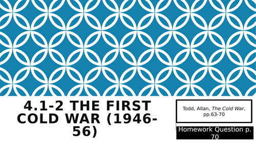 IB History SL and HL Paper 2: Topic 12: Cold War, Superpower Tensions ...