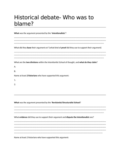 IB DP History [SL and HL]: PS3: The Move to Global War | Teaching Resources