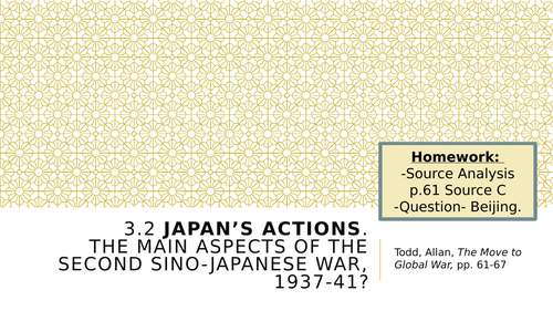 IB DP History [SL and HL]: PS3: The Move to Global War | Teaching Resources