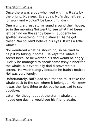 Year 2 The Storm Whale | Teaching Resources