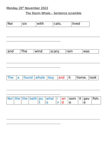 Year 2 The Storm Whale (week 2) | Teaching Resources
