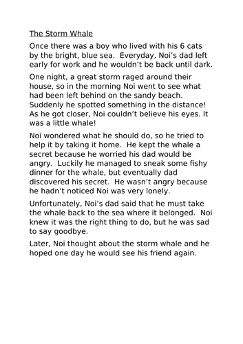Year 2 The Storm Whale (week 2) | Teaching Resources