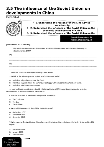 IGCSE/GCSE History: China: Conflict, Crisis and Change (1911-1989 ...