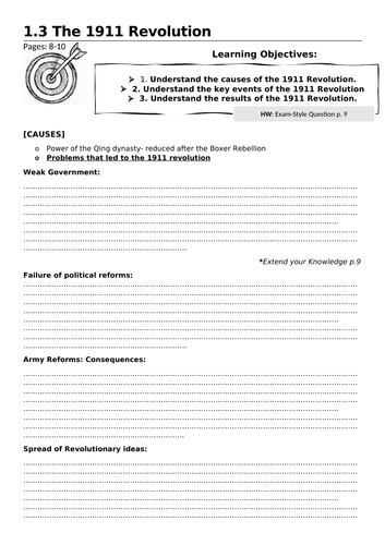 IGCSE/GCSE History: China: Conflict, Crisis and Change (1911-1989 ...