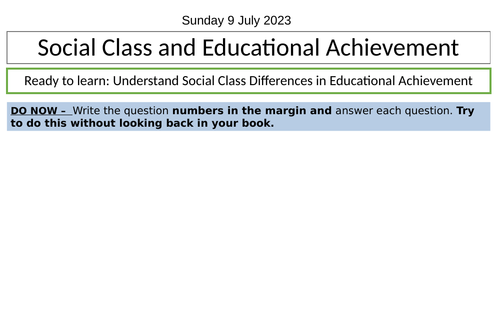 AQA Sociology GCSE: External Factors Education | Teaching Resources