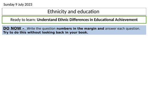 AQA Sociology GCSE: External Factors Education | Teaching Resources