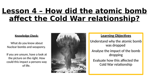Aqa Cold War 1940's Lessons | Teaching Resources