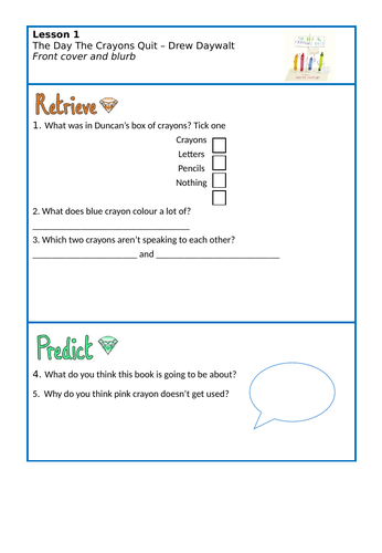 The Day The Crayons Quit - Whole Class Reading Planning And Resources ...