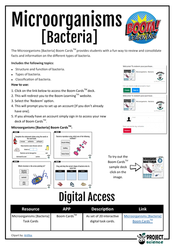 Microorganisms-Bacteria-Boom Cards™ - Distance Learning | Teaching ...
