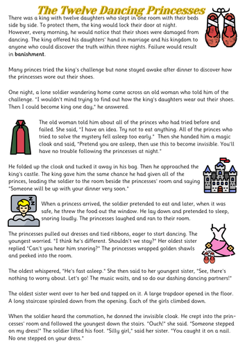 Twelve Dancing Princesses Reading Comprehension | Teaching Resources