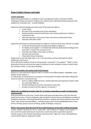 Shakespeare - whole class scripted ensemble. | Teaching Resources