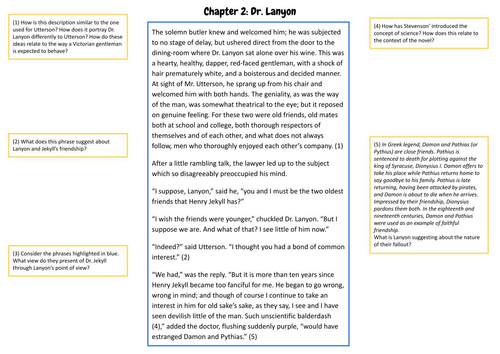 GCSE - Jekyll and Hyde Extract Analysis | Teaching Resources