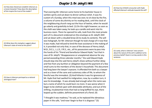 GCSE - Jekyll and Hyde Extract Analysis | Teaching Resources