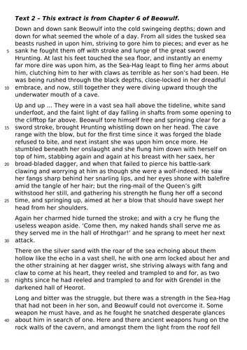 Beowulf Scheme of Work | Teaching Resources