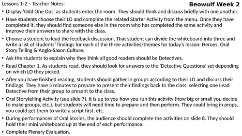 Beowulf Scheme of Work | Teaching Resources
