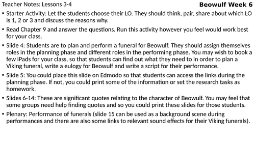 Beowulf Scheme of Work | Teaching Resources