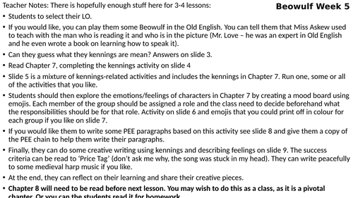 Beowulf Scheme of Work | Teaching Resources