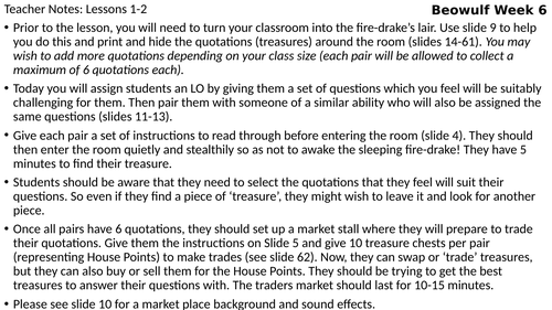 Beowulf Scheme of Work | Teaching Resources