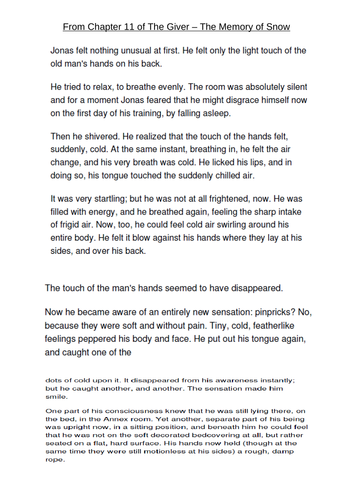 The Giver Scheme of Work | Teaching Resources