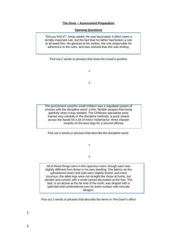 The Giver Scheme of Work | Teaching Resources