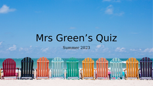 Summer Quiz 2023 | Teaching Resources