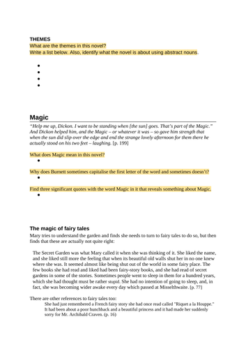 The Secret Garden - Fantastic Scheme of Learning | Teaching Resources