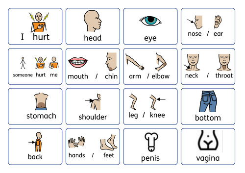 SEN Body parts and safeguarding communication chart | Teaching Resources