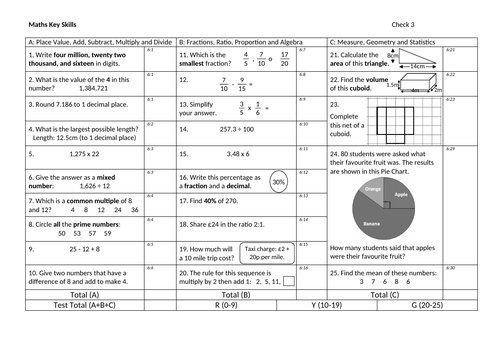 Year 6 Skills checker 10 tests (SATs Preperation) | Teaching Resources