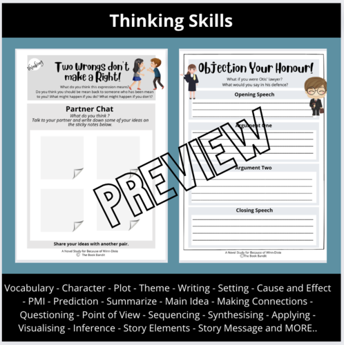 BECAUSE OF WINN-DIXIE by Kate DiCamillo NOVEL STUDY and Reading ...