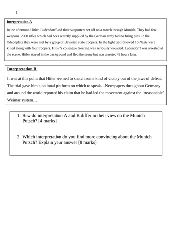 Weimar Germany/Hitler's rise to power scheme of work | Teaching Resources